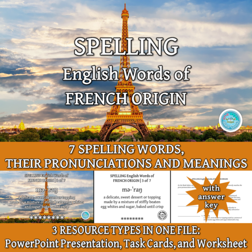 SPELLING English Words of FRENCH ORIGIN | Made By Teachers