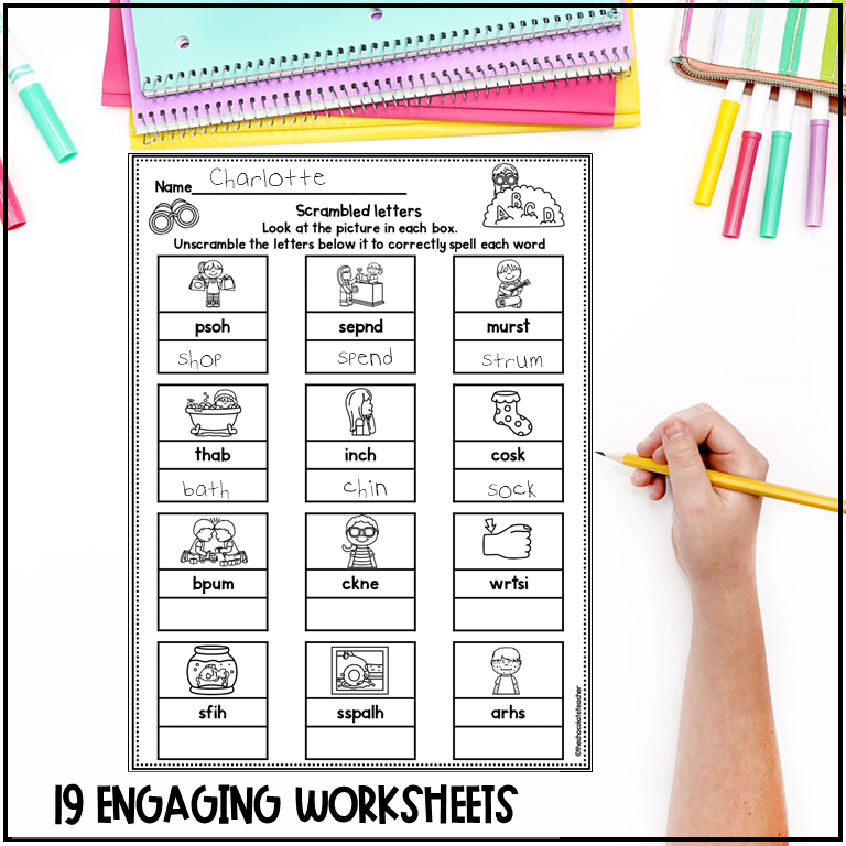 Short Vowels With Consonant Blends & Digraphs - Word Sorts - Phonics ...