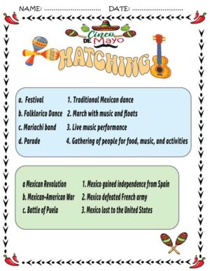 Cinco De Mayo Worksheets | Cinco DeMayo Activity For Students on 5th ...