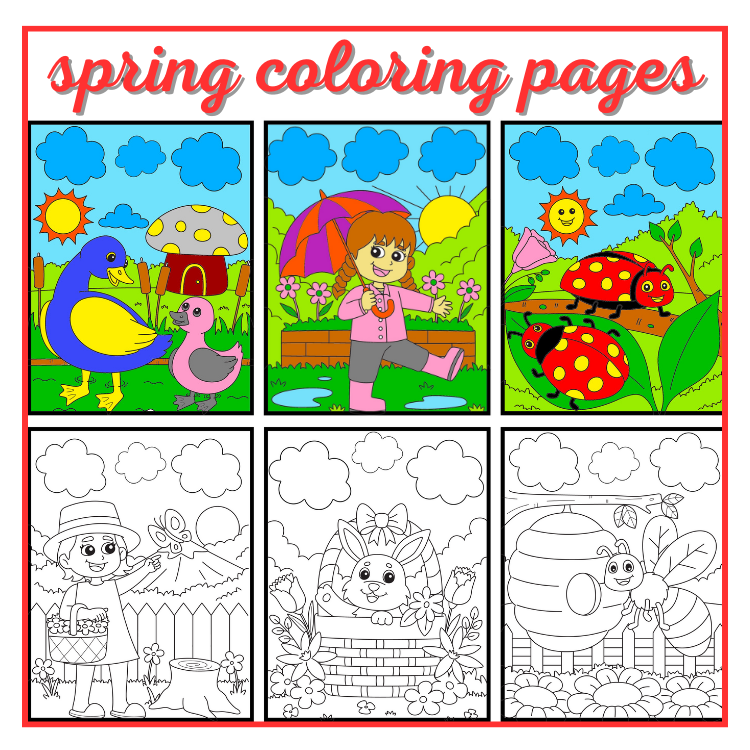 Spring Coloring Pages /20 Fun Designs | Made By Teachers