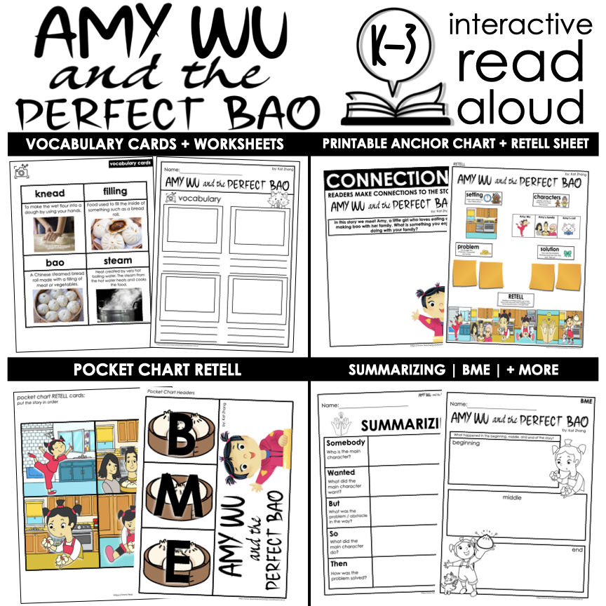 Amy Wu and the Perfect Bao Interactive Read Aloud Reading Comprehension ...