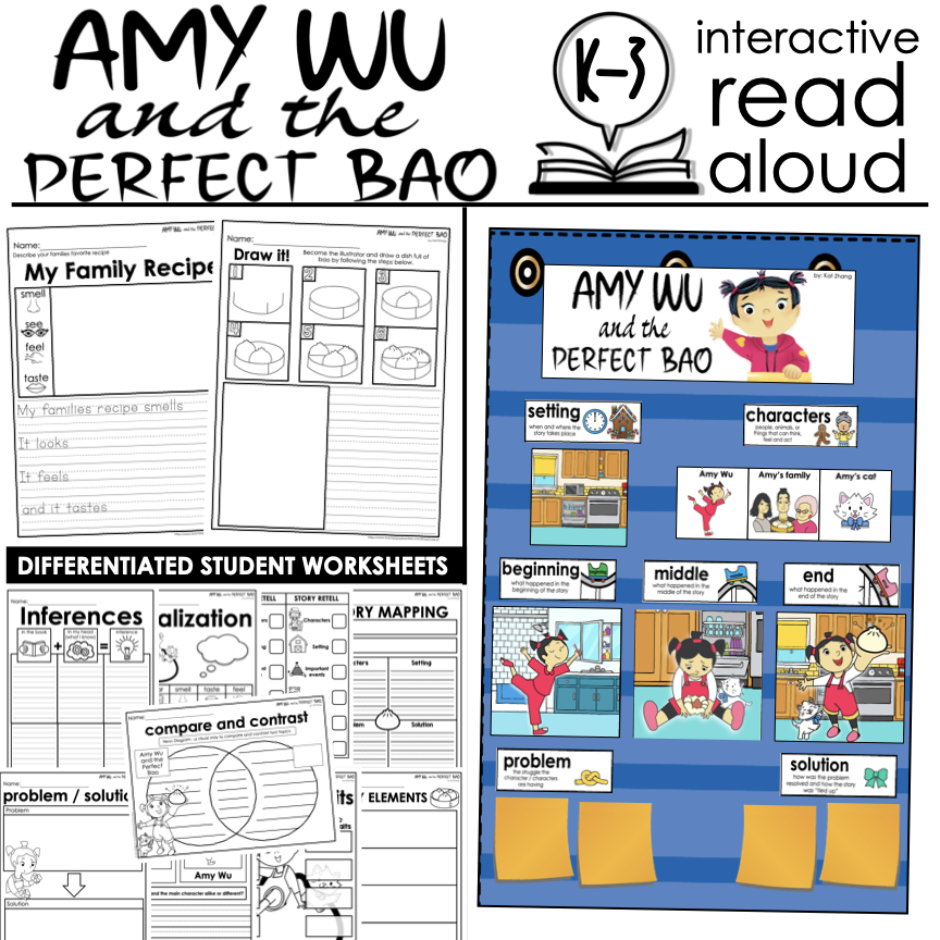 Amy Wu and the Perfect Bao Interactive Read Aloud Reading Comprehension ...