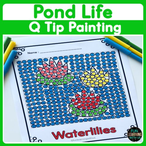 Pond Life Fine Motor Skill Q-Tip Painting | Spring Activities | Made By ...