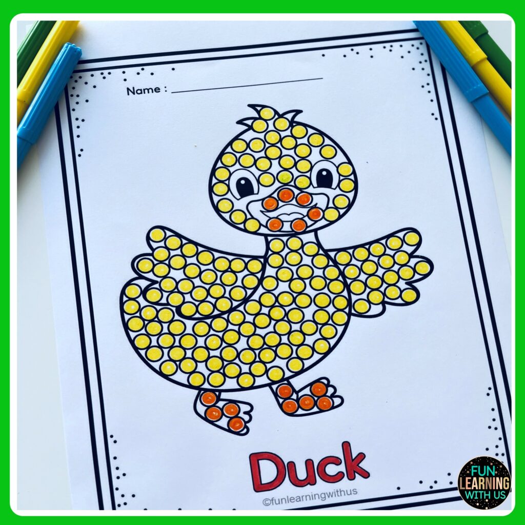 Pond Life Fine Motor Skill Q-Tip Painting | Spring Activities | Made By ...