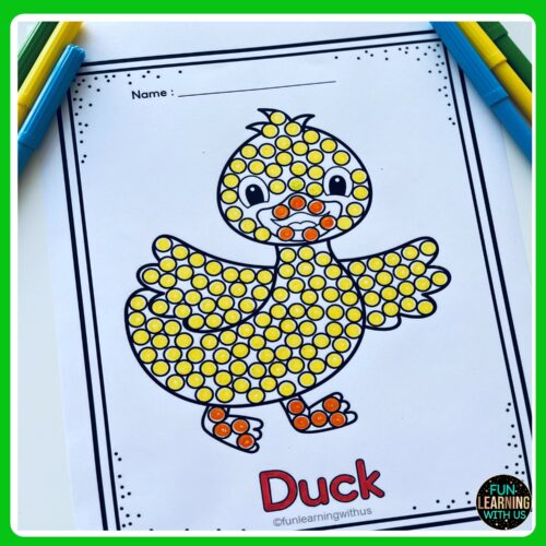 Pond Life Fine Motor Skill Q-Tip Painting | Spring Activities | Made By ...