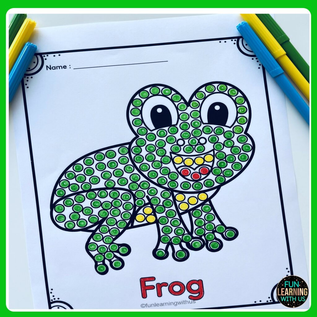 Pond Life Fine Motor Skill Q-Tip Painting | Spring Activities | Made By ...