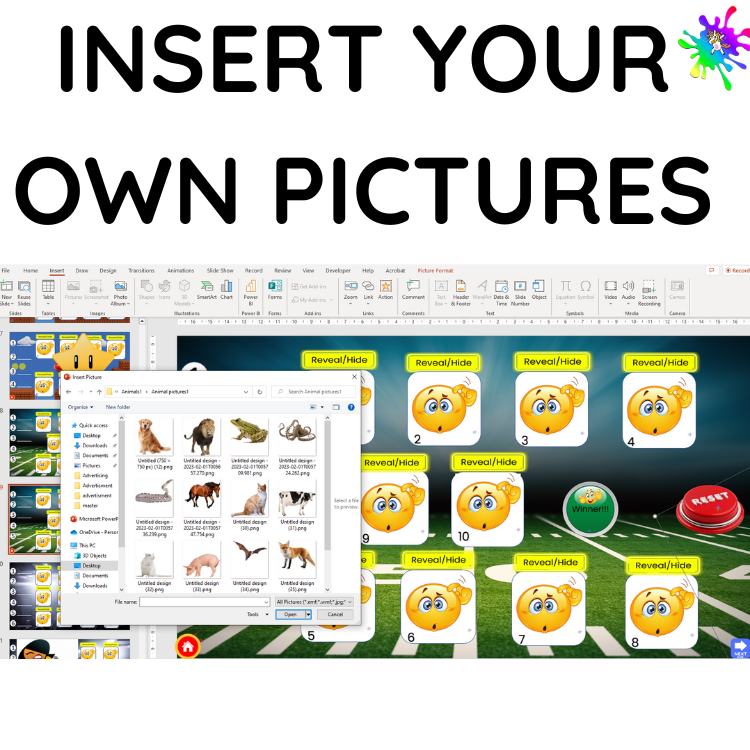 Memory game editable template - Any subject, back to school ...