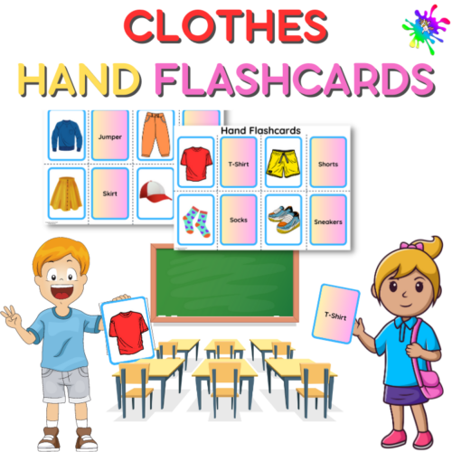 Flashcards Hand Sized Clothing Vocabulary-Speech therapy, ESL | Made By ...