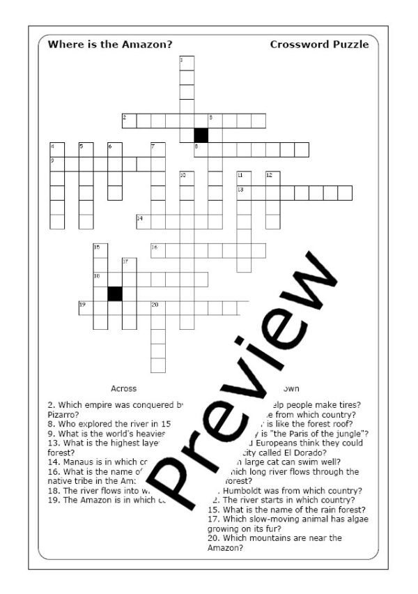 Sarah Fabiny "Where Is the Amazon?" worksheets | Made By Teachers