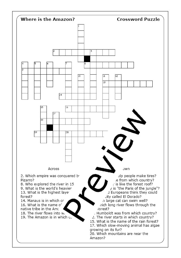 Sarah Fabiny "Where Is the Amazon?" worksheets | Made By Teachers