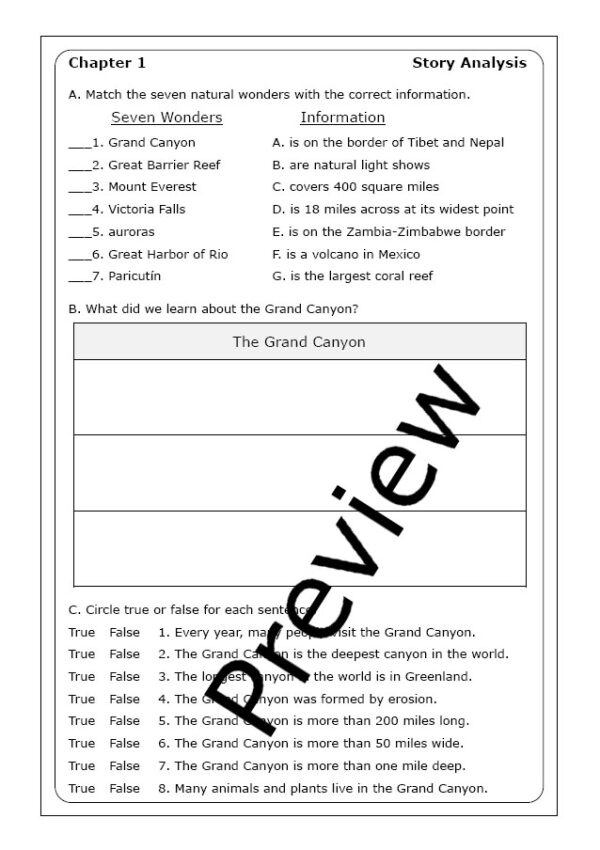 Jim O'Connor "Where Is the Grand Canyon?" worksheets | Made By Teachers