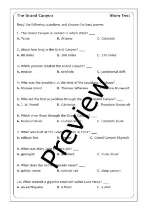 Jim O'Connor "Where Is the Grand Canyon?" worksheets | Made By Teachers