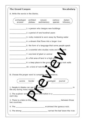 Jim O'Connor "Where Is the Grand Canyon?" worksheets | Made By Teachers