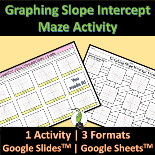 Graphing Slope Intercept Form Maze Activity | Digital and Printable ...