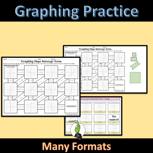Graphing Slope Intercept Form Maze Activity | Digital and Printable ...