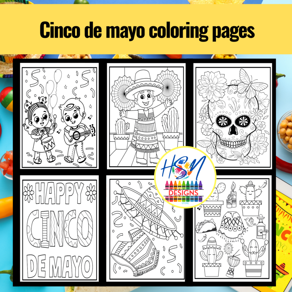 Cinco De Mayo Coloring Pages, Hispanic Heritage Month Coloring Sheets ...