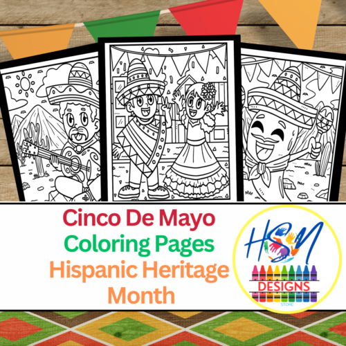 Cinco De Mayo Coloring Pages, Hispanic Heritage Month Coloring Sheets ...