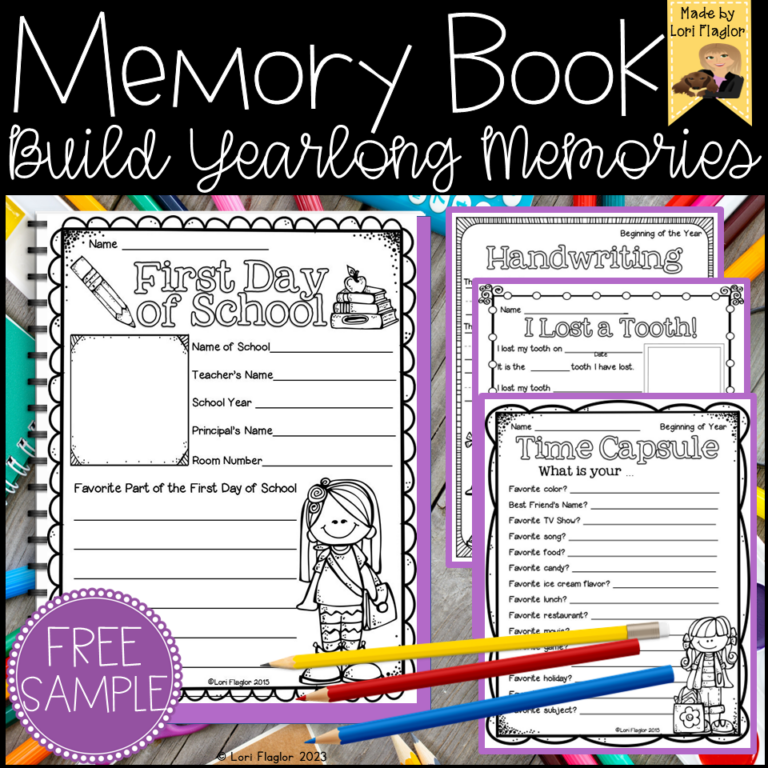 Yearlong Memory Book- FREE SAMPLE | Made By Teachers
