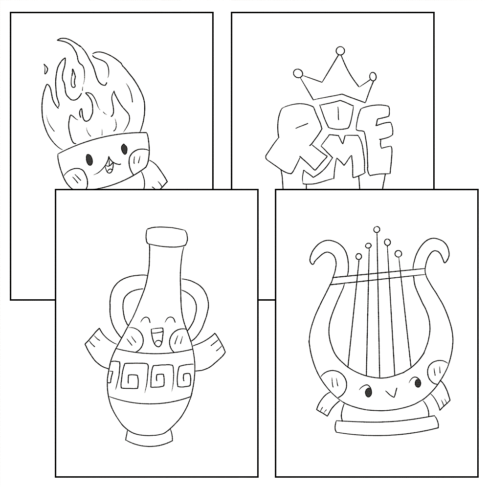 Greek Mythology Coloring Pages for Kids, Greece Worksheet Activity ...