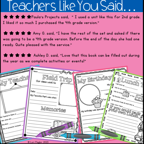 Yearlong Memory Book-4th Grade Edition | Made By Teachers