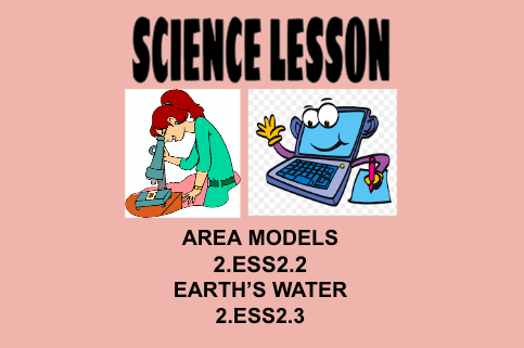 2nd Grade Science Lesson Area Models, Earth's Water 2.ESS2.2, 2.ESS2.3 ...