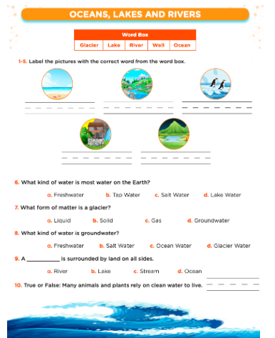 2nd Grade Science Lesson Area Models, Earth's Water 2.ESS2.2, 2.ESS2.3 ...