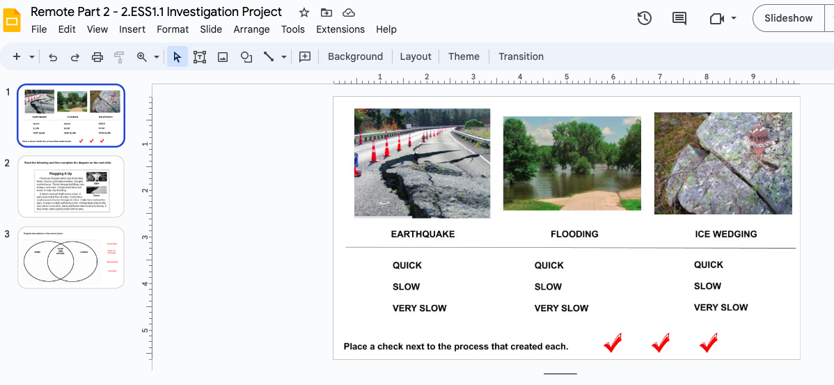 2nd Grade Science Earth's Events (Fast/Slow) 2.ESS1.1 | Made By Teachers