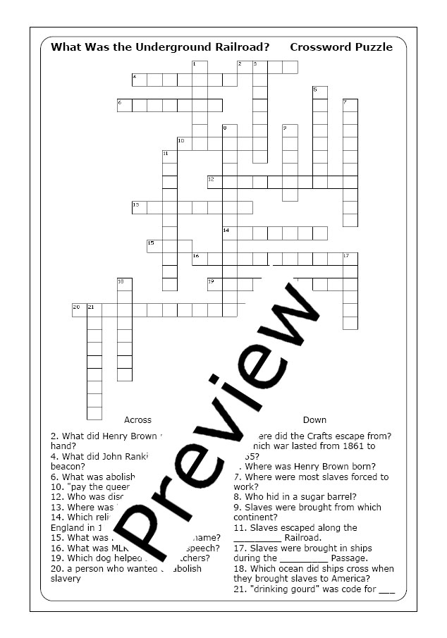 Yona Zeldis McDonough "What Was the Underground Railroad?" worksheets ...