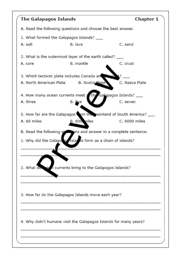 Megan Stine "Where Are the Galapagos Islands?" worksheets | Made By ...