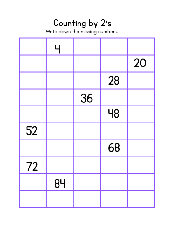 Master Math Skills with Our Fun and Engaging Skip Counting Grid ...