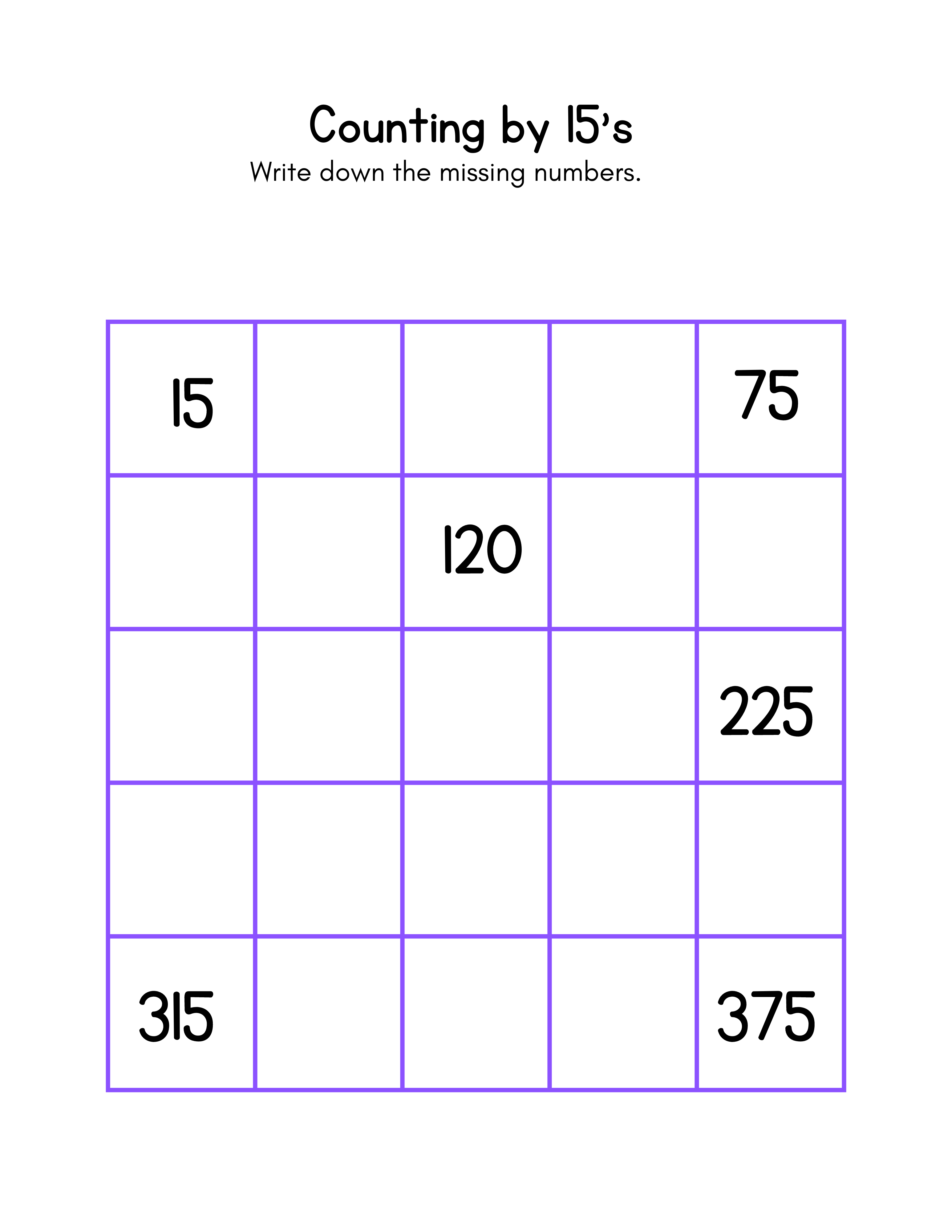 Master Math Skills with Our Fun and Engaging Skip Counting Grid ...
