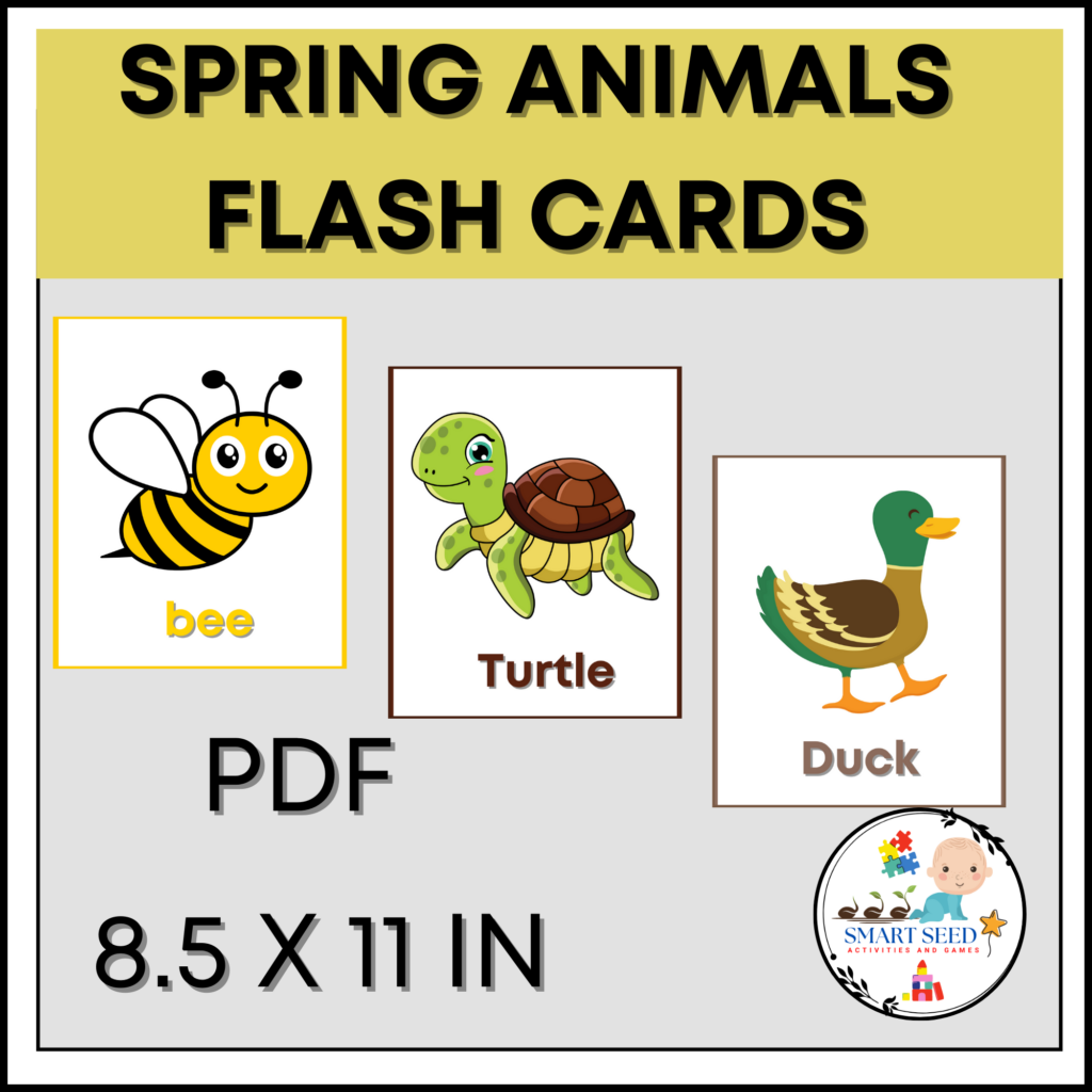 ANIMALS OF SPRING /FLASH CARDS | Made By Teachers