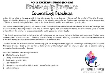 FRIENDSHIP DRAMAS Brochure for Kids | Made By Teachers