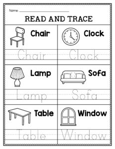 Read & Trace Worksheets: "Fun & Educational Read & Trace Worksheets for ...