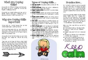 COPING SKILLS Counseling Brochure for Kids | Made By Teachers