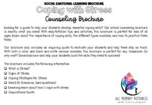 COPING SKILLS Counseling Brochure for Kids | Made By Teachers