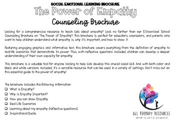 EMPATHY Counseling Brochure for Kids | Made By Teachers