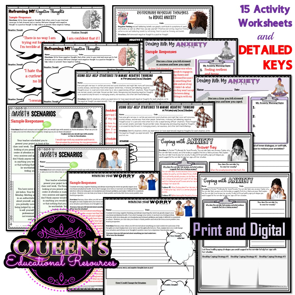 Conflict Reading Passage and Activities, Social Anxiety, Anxiety Coping ...