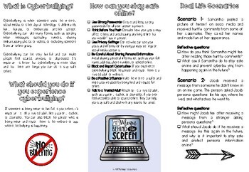CYBERBULLYING & ONLINE SAFETY BROCHURE | Made By Teachers