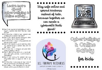CYBERBULLYING & ONLINE SAFETY BROCHURE | Made By Teachers
