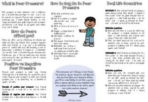 PEER PRESSURE BROCHURE - School Counselor Counseling Resource | Made By ...