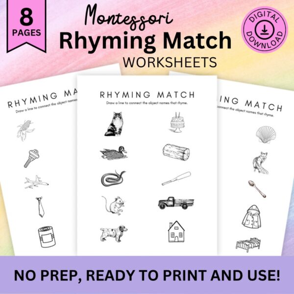 Rhyming Words Matching Worksheets | Made By Teachers