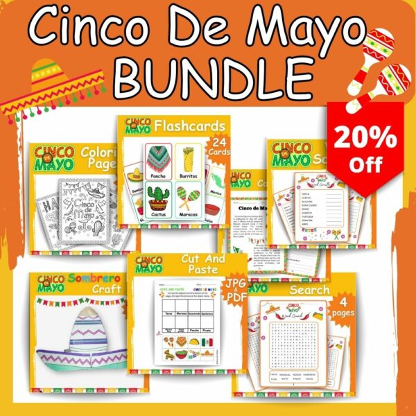 Cinco De Mayo Fiesta BUNDLE: Printable , Games, and Crafts (No Alcohol ...