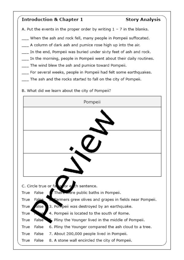 Jim O'Connor "What Was Pompeii?" worksheets | Made By Teachers