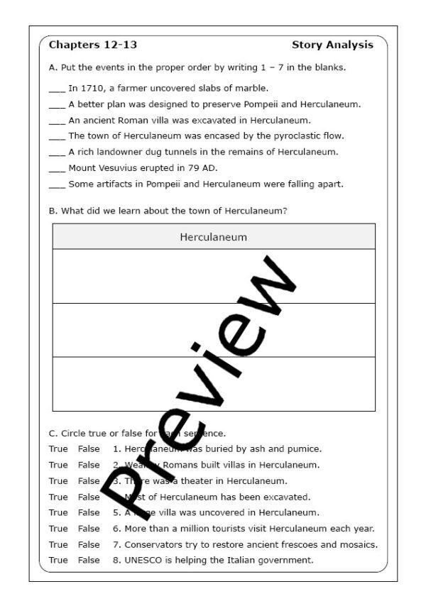 Jim O'Connor "What Was Pompeii?" worksheets | Made By Teachers