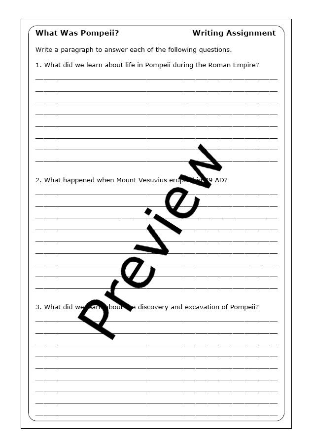 Jim O'Connor "What Was Pompeii?" worksheets | Made By Teachers