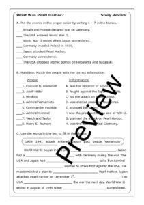 Patricia Demuth "What Was Pearl Harbor?" worksheets - Made By Teachers
