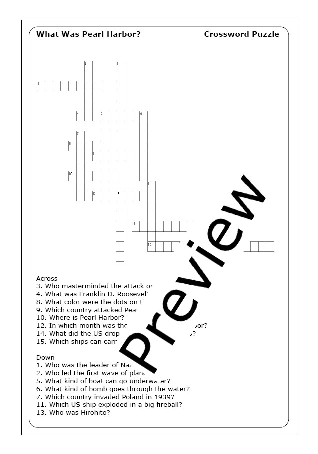 Patricia Demuth "What Was Pearl Harbor?" worksheets - Made By Teachers