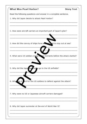 Patricia Demuth "What Was Pearl Harbor?" worksheets | Made By Teachers