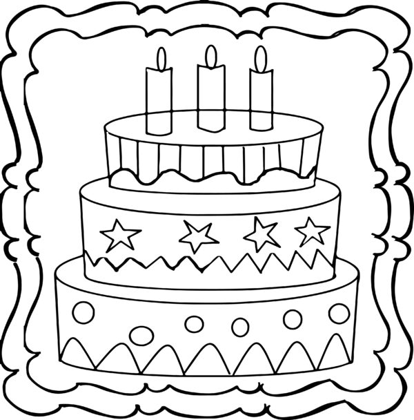 birthday cake Coloring Book : Easy and Fun birthday cake Colouring Book ...